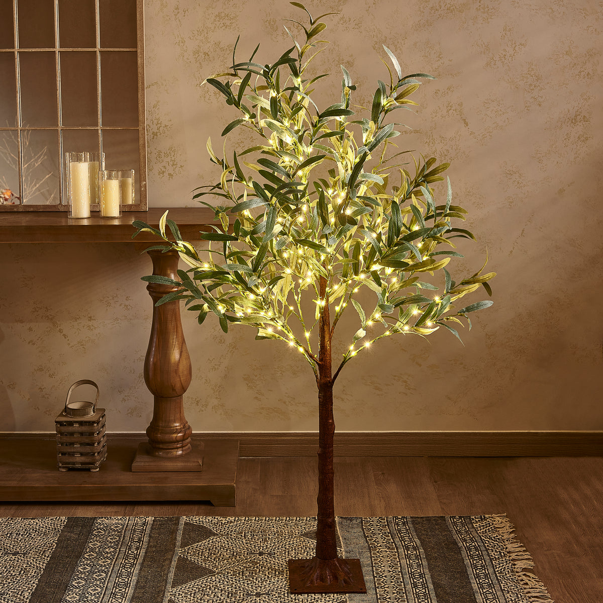 1.2 metre White LED Olive Tree – Enchanted Trees